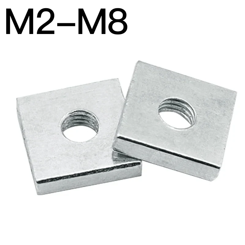 20-40Pcs-M2-M3-M4-M5-M6-M8-Zinc-Plated-Carbon-Steel-Thin-Square-Nuts ...