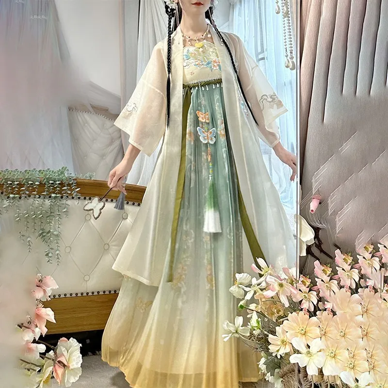 Women-s-Han-Chinese-Clothing-Fragance-Seeking-Chest-High-Dress-Beizi ...