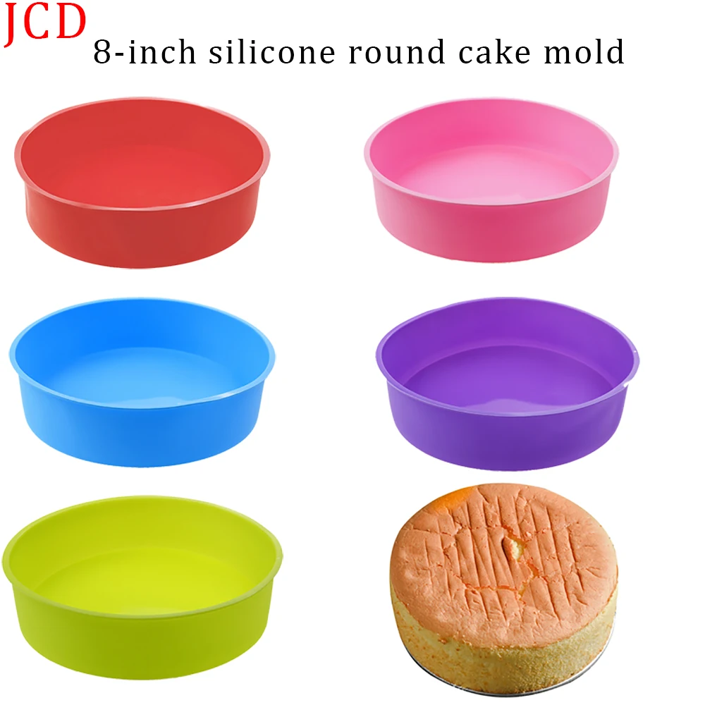 1PCS 8-Inch Baking Tray Round Rainbow Pastry Cake Silicone Mold DIY ...