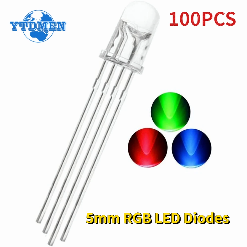 Diodes-LED-RVB-pour-Ardu37-100-pi-ces-5mm-cathode-d-anode-commune-diode ...