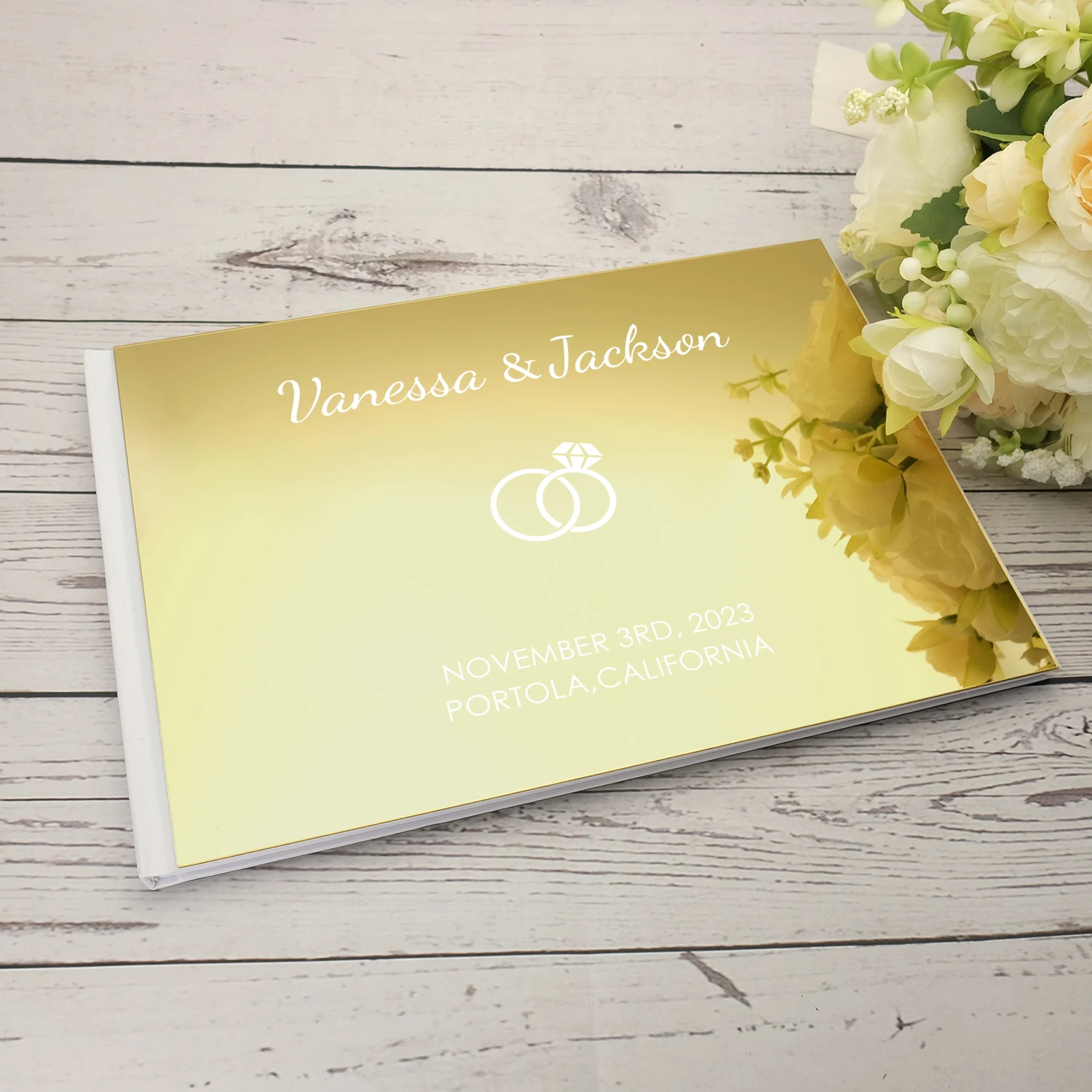 Personalized-Wedding-guest-book-Custom-Signature-Guestbook-Acrylic ...