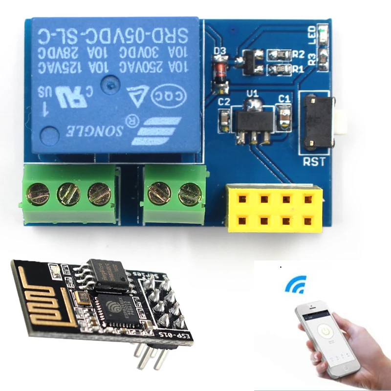 ESP8266-ESP-01S-Relay-Module-DC5V-Things-Smart-Home-Remote-Control-Switch-Phone-APP-Wireless ...