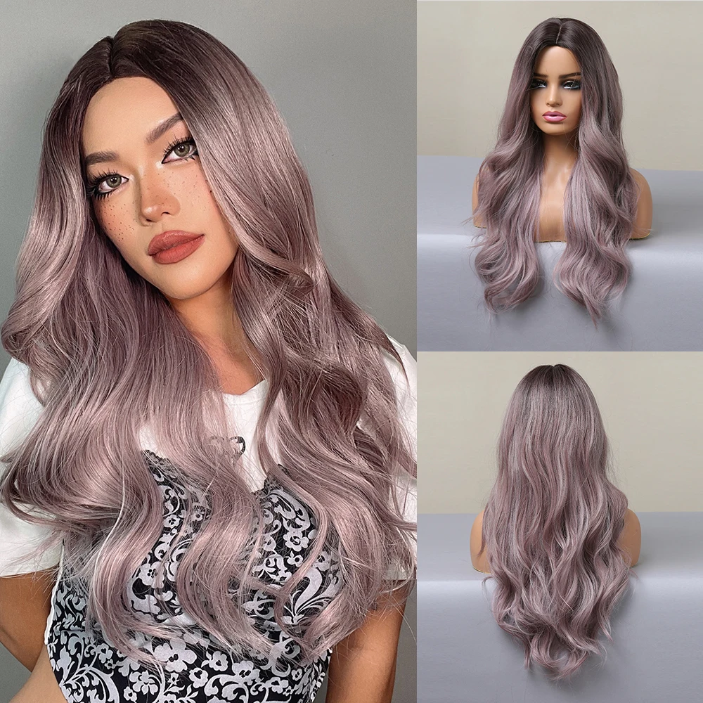 Perucas-encaracoladas-sint-ticas-longas-para-mulheres-peruca-roxa ...