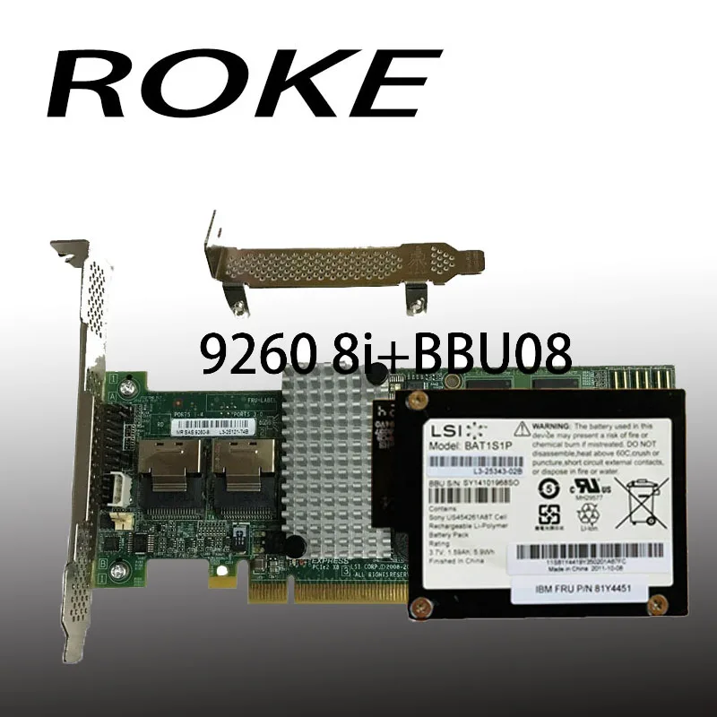 LSI MegaRAID SAS/SATA 9260 8i 8 PORT + BATERIA LSI bbu08 cartão raid| | - AliExpress
