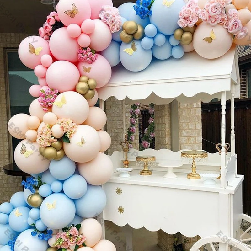 Macaron-Pastel-Balloons-Blue-Balon-For-Gender-Reveal-Baby-Shower-Party ...