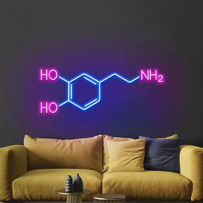 Little Molecule of Dopamine LED Neon Signs Wedding Party Wall Hangings ...