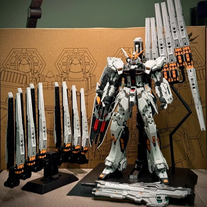 【재고 있음】NCZZW 모델 RX-93 누 파이터 액션 피규어 CMM GK 스타일 1/100 스케일 조립 모델 키트 24cm ...