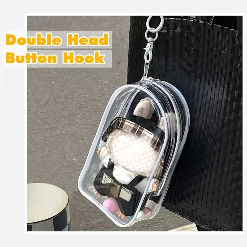 Colorful Transparent Protector Case Organizer Box for 17cm Plush Dolls ...