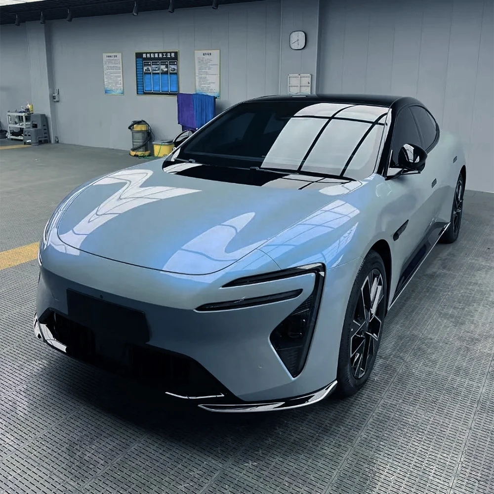 Pegatina mágica perla gris y azul para coche, película de vinilo que ...