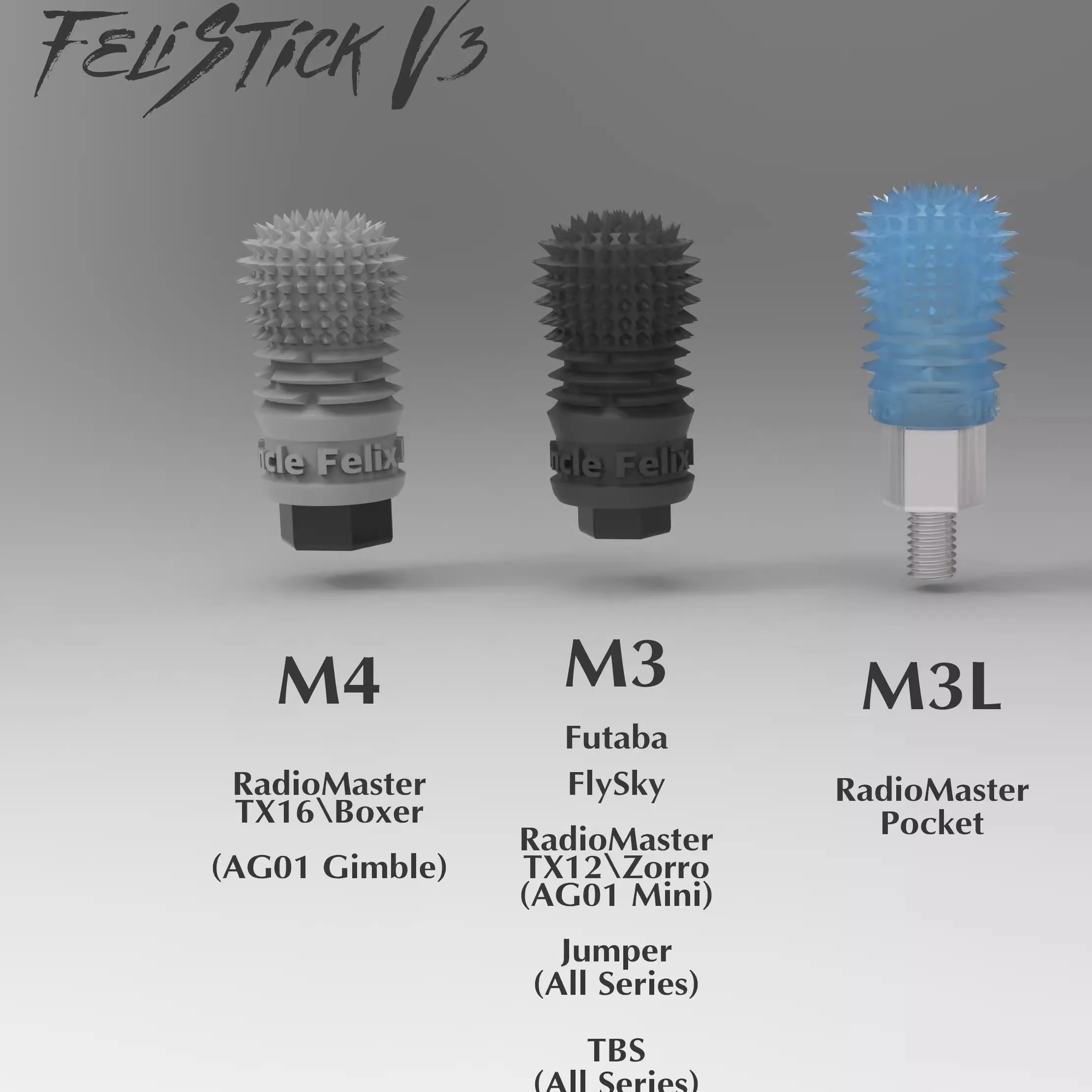2PCS FeliStick V3 M3LM4 FPV Remote Controller Radio Gimbal Stick Ends ...