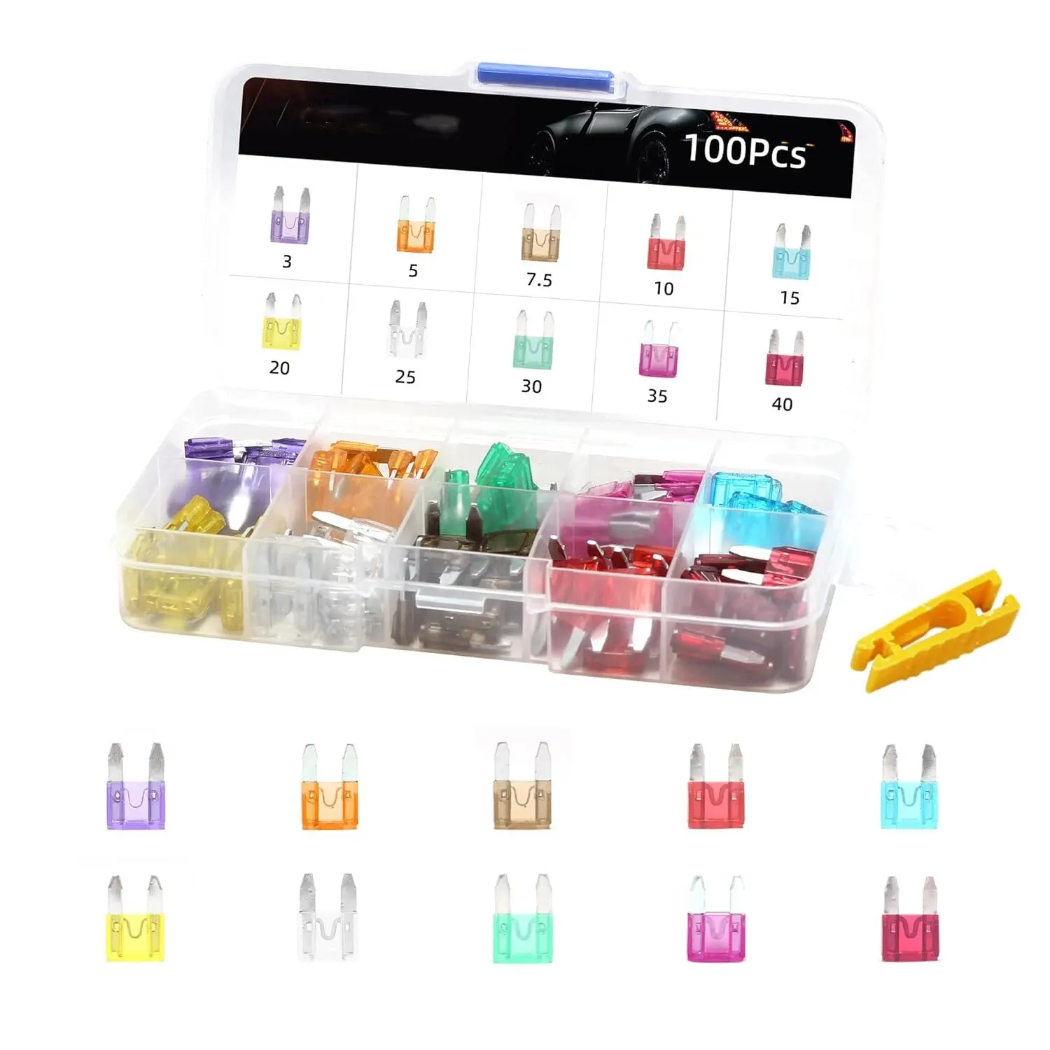 100pcs-Car-Blade-Fuses-Assortment-Kit-Automotive-Replacement-Fuses-Low ...
