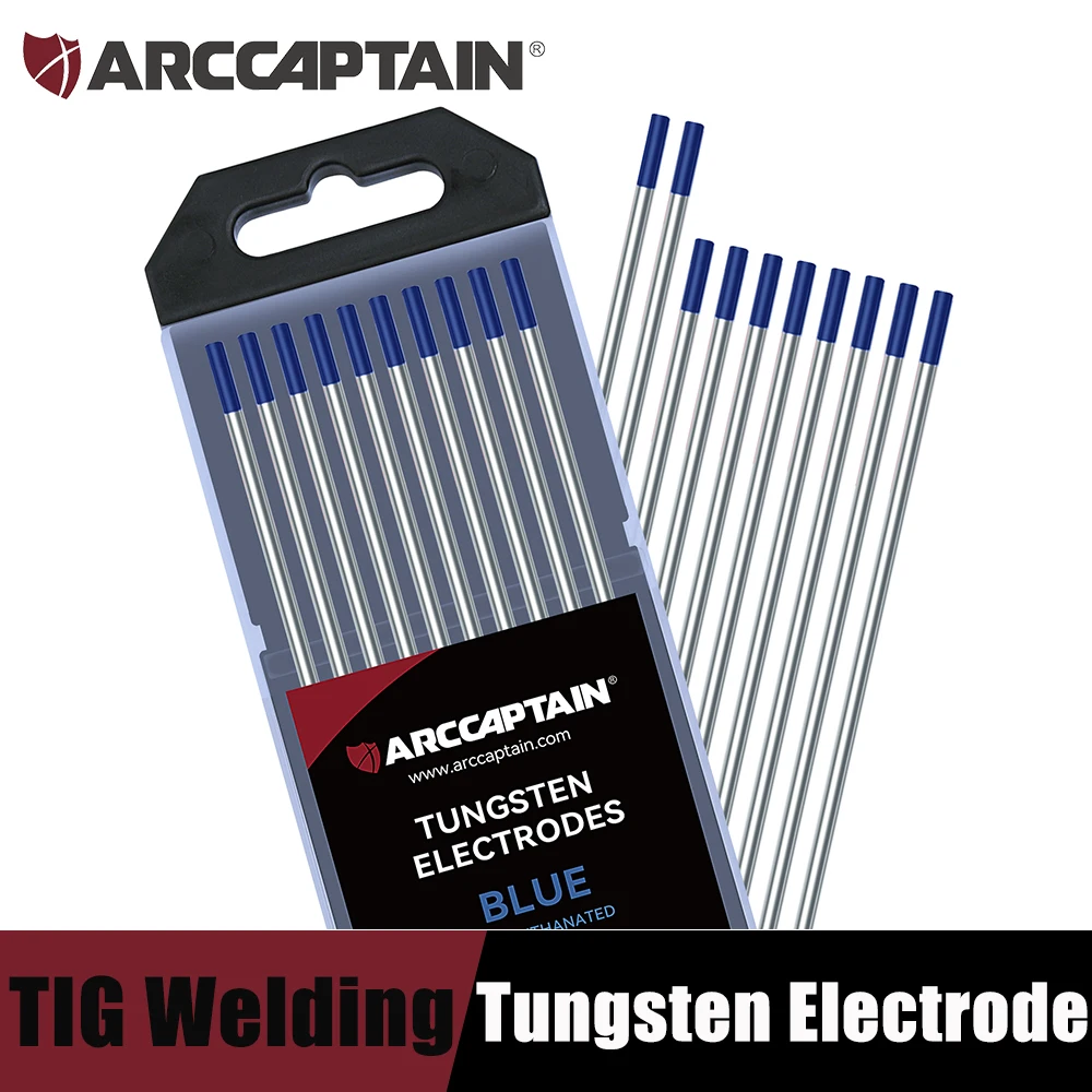 ARCCAPTAIN TIG Welding Tungsten Electrode 10-Pack 3/32"X 7"(Blue-2% ...