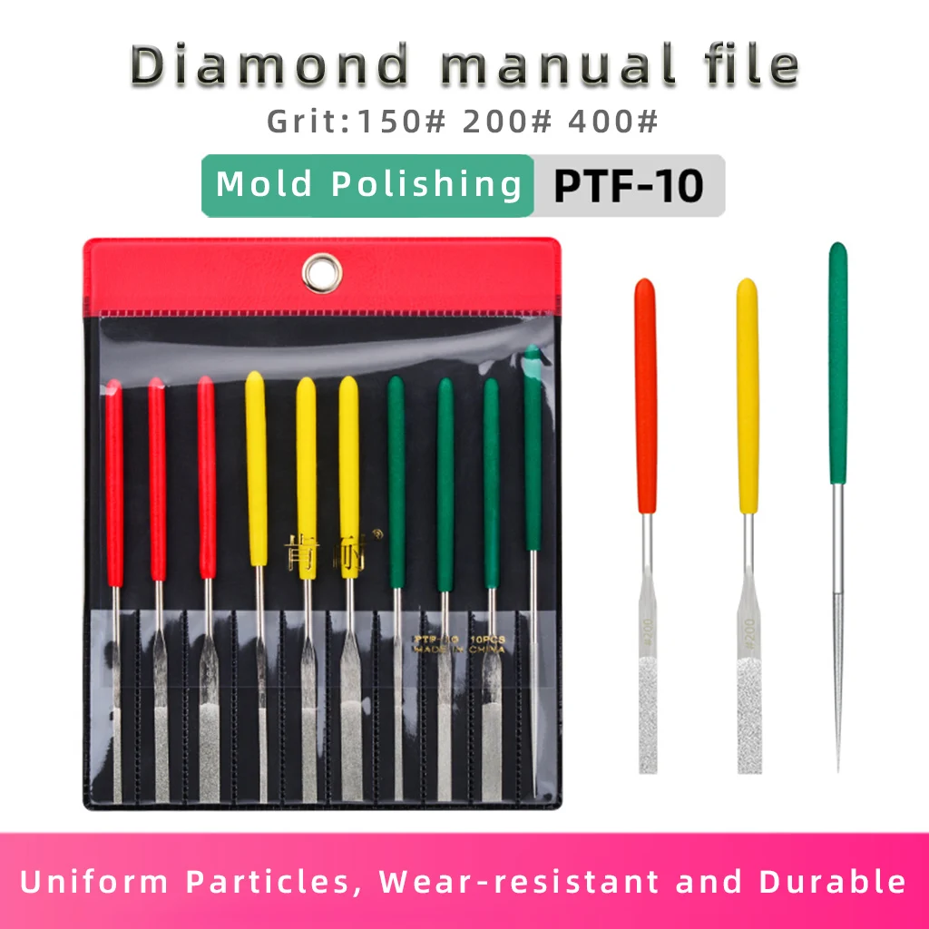 10-Pcs-150-200-400-Diamond-Hand-Assorted-Files-Set-For-Rough-Grinding ...