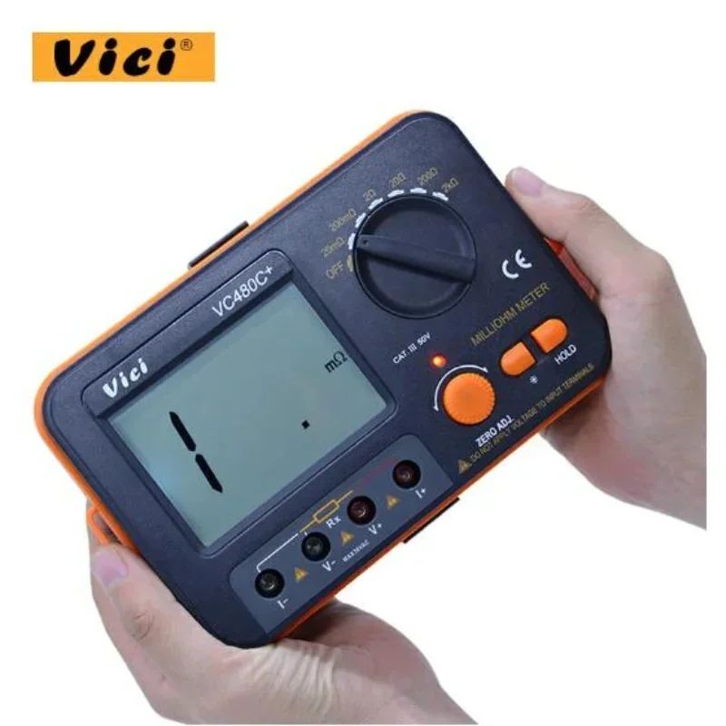Vici-LCD-Digital-Milli-ohm-Meter-Resistance-Tester-4-Wire-Ohm-Test ...