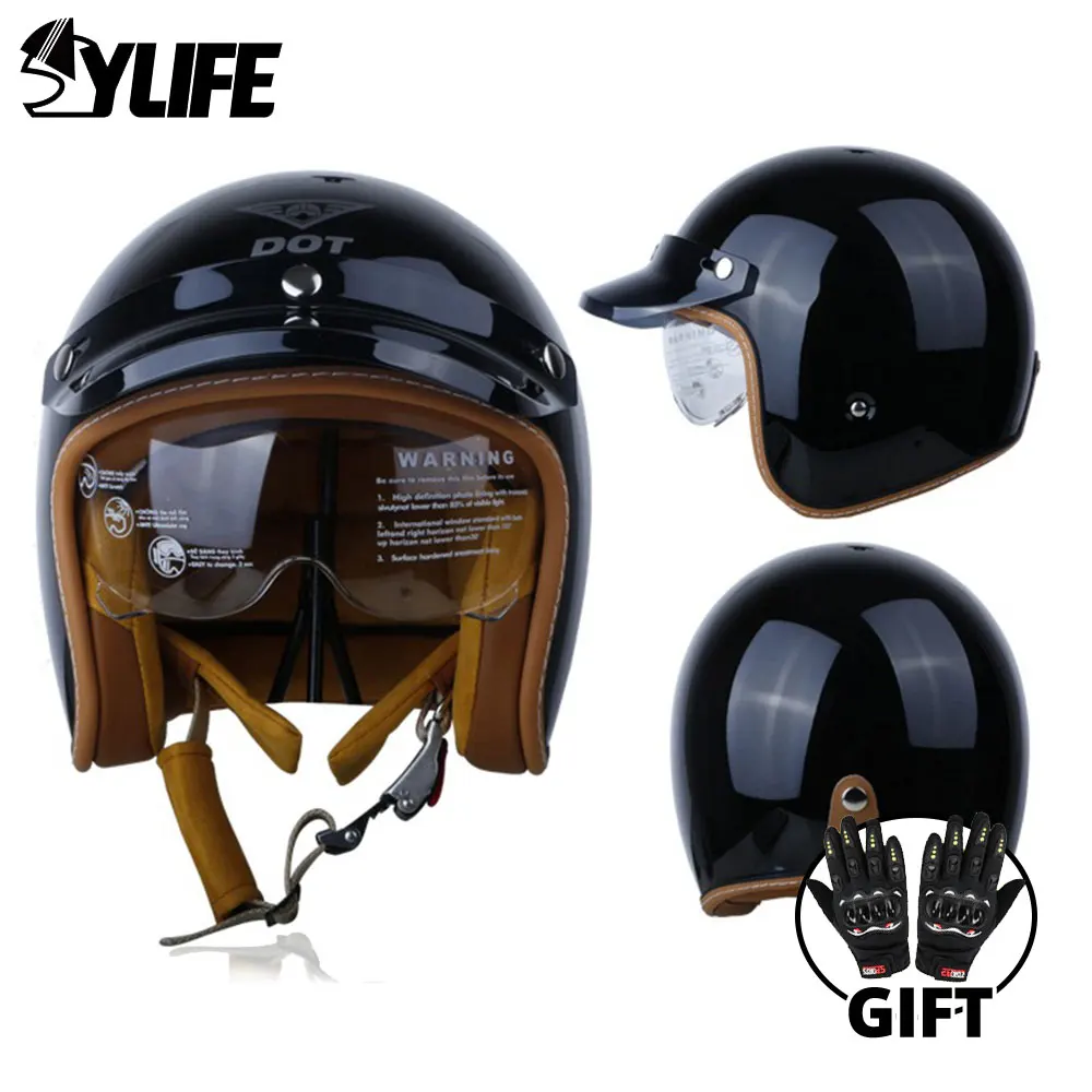 Certificação de ponto retro capacete da motocicleta quatro estações ...