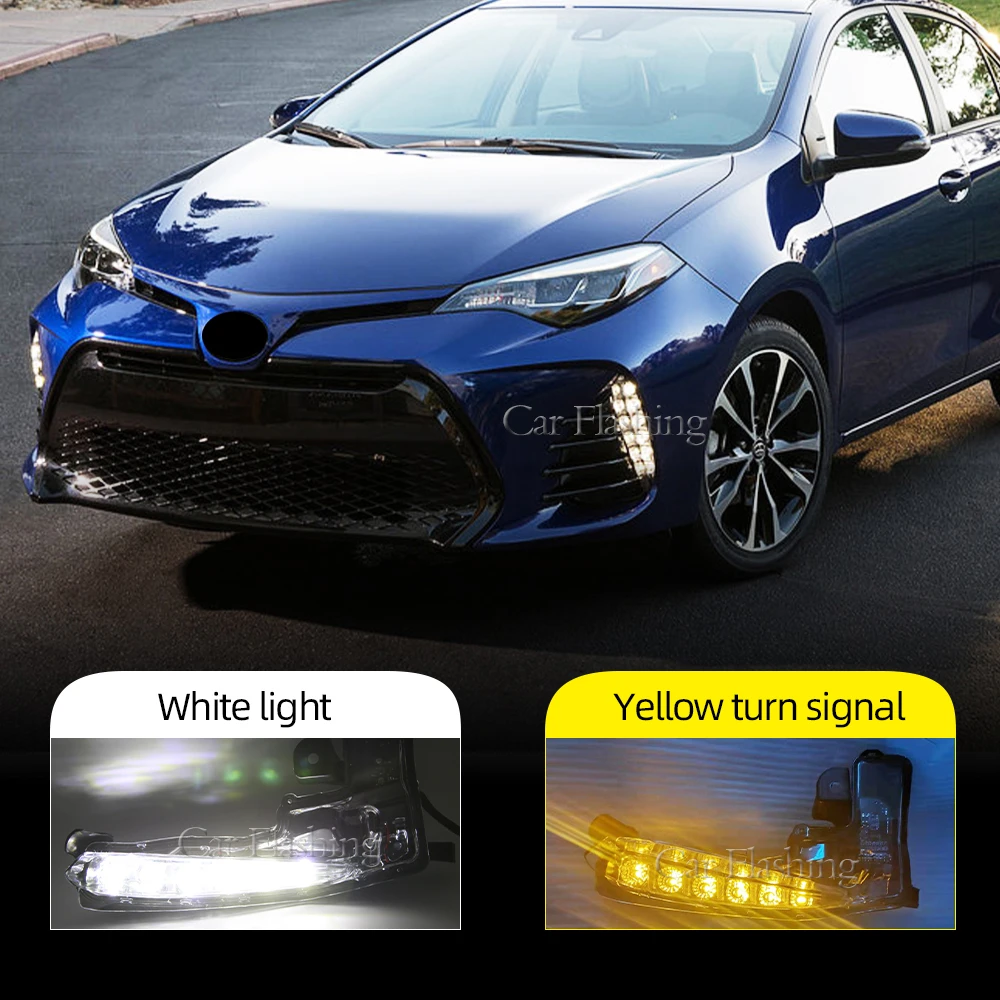 Led Drl Front Bumper Fog Lights For Toyota Corolla Se Xse 2017 2018 ...