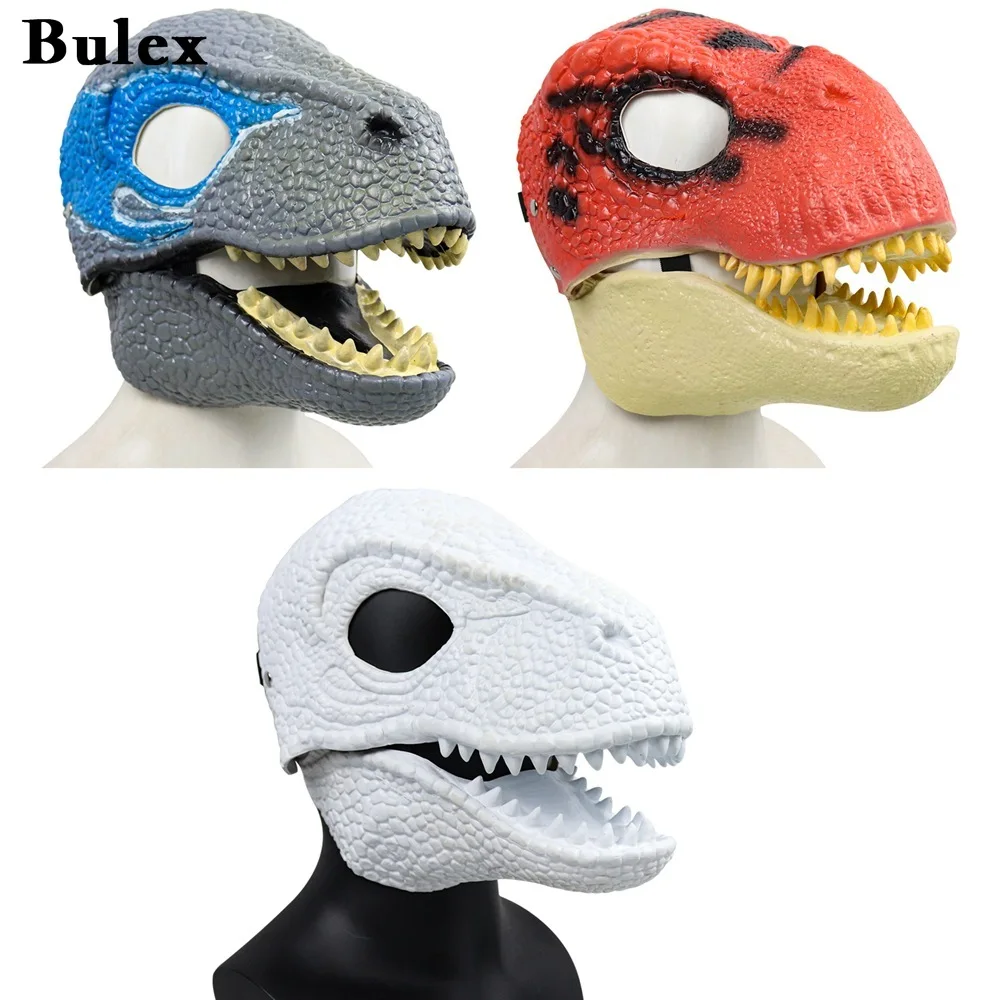Dinosaur-Mask-Moving-Jaw-Movable-Halloween-Decor-Tyrannosaurus-Rex-Mask ...