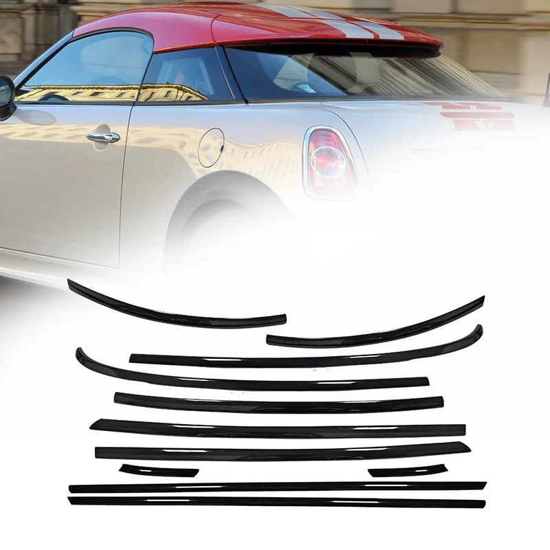 Body Kit Side Door Black Chrom Strip Car Window Trim For Mini Coupe R58 ...