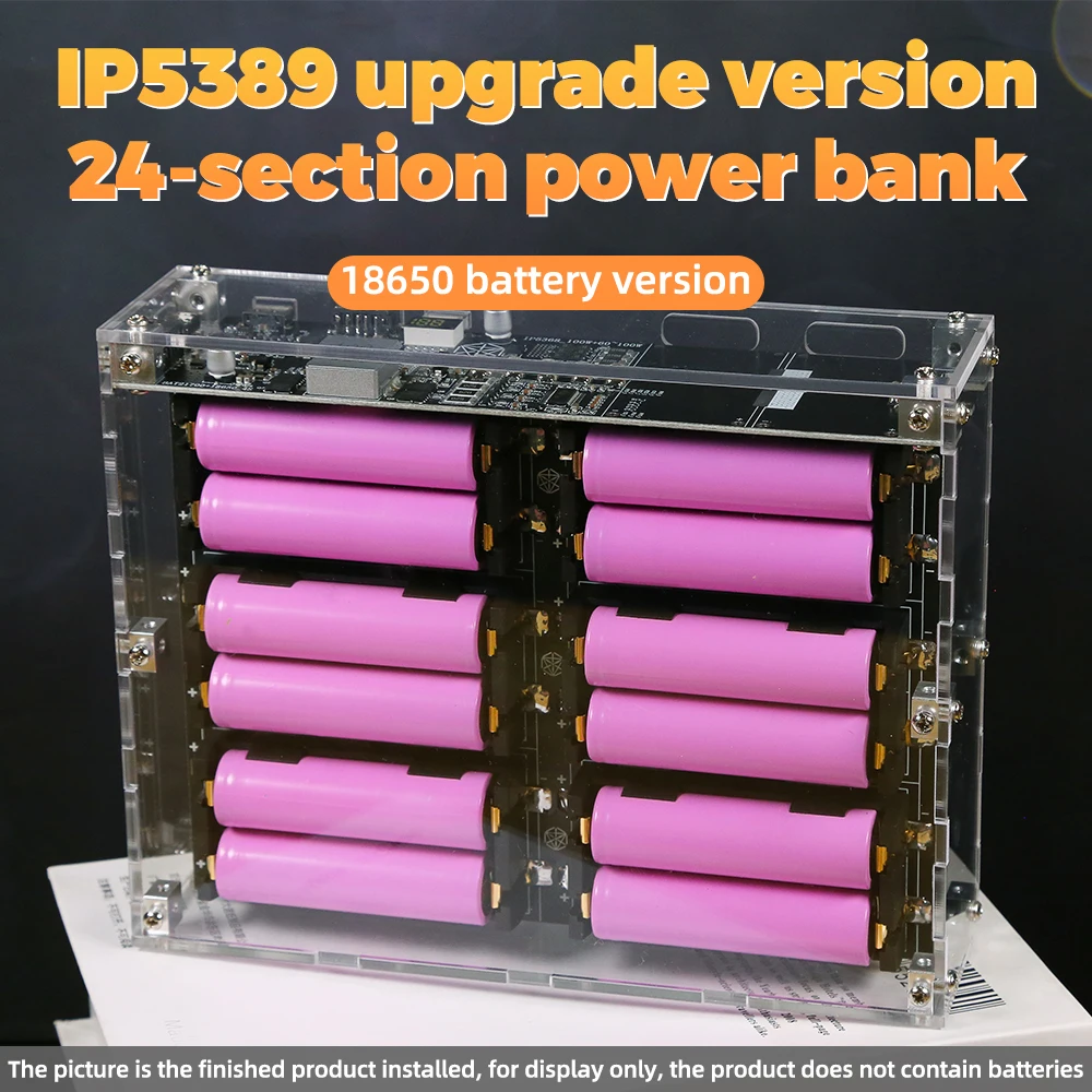 Upgrade Diy 24 Cell 18650 Ip5389 Two-way Acrylic No Welding Without Battery 100w 120w 60w Fast ...