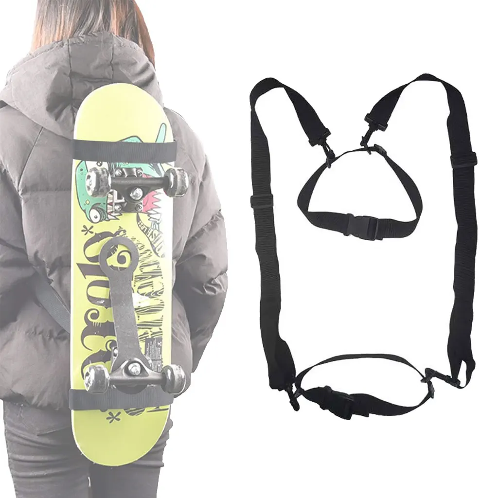 Longboard-Skateboard-Sling-hombro-portador-mochila-hombro-correa-de ...