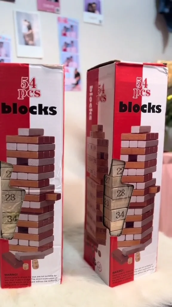 Jenga Wooden Blocks 54 Pieces with 4 Dice Kids & Adults Fun , Learning and Education Toys | Daraz.pk