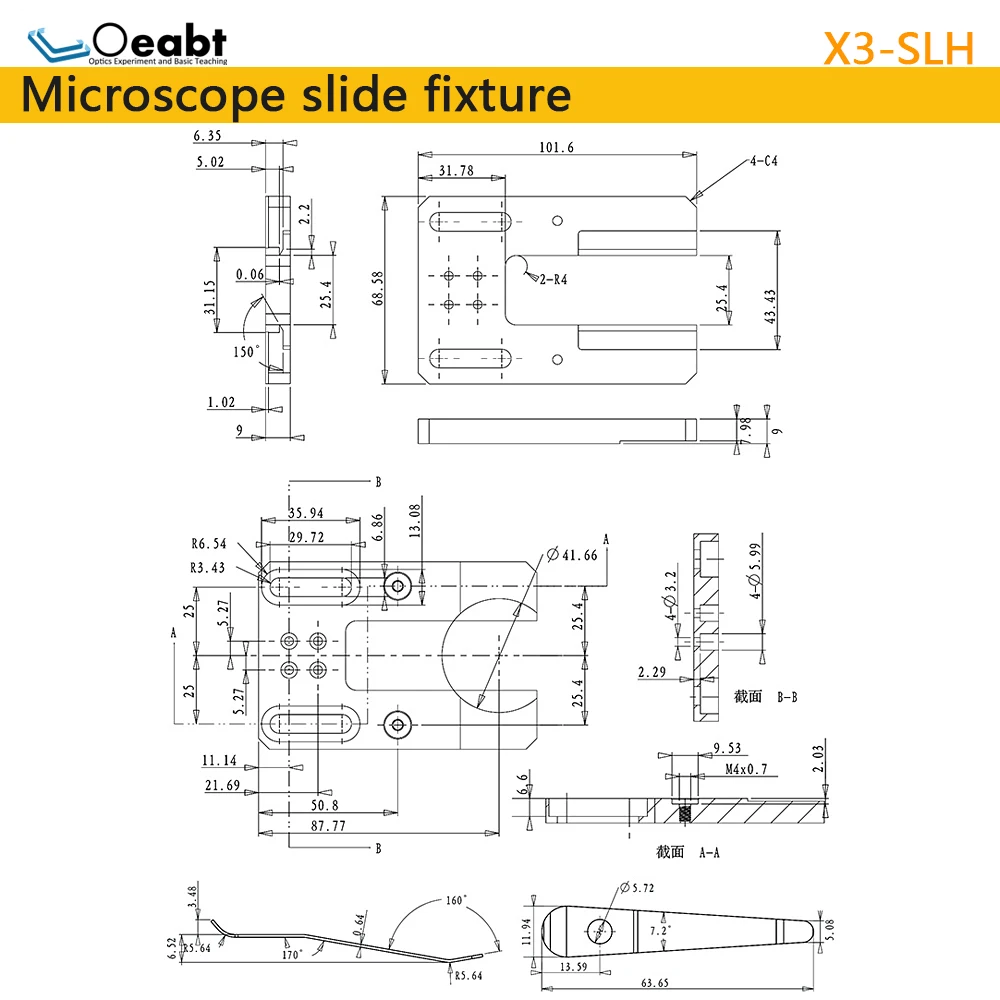 Laserland X3-SLH Microscope Slide Fixture Display Clip Fixing Fixture ...