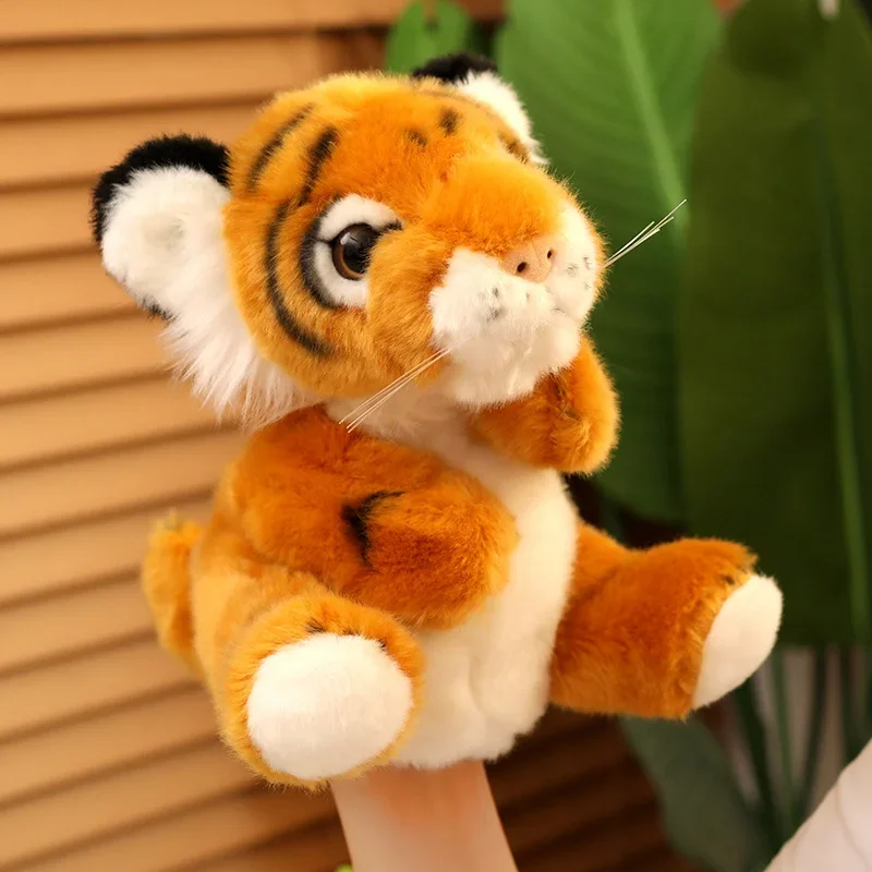 New Tiger Plush Toys Hand Puppet Cotton Stuffed White Yellow Tiger ...
