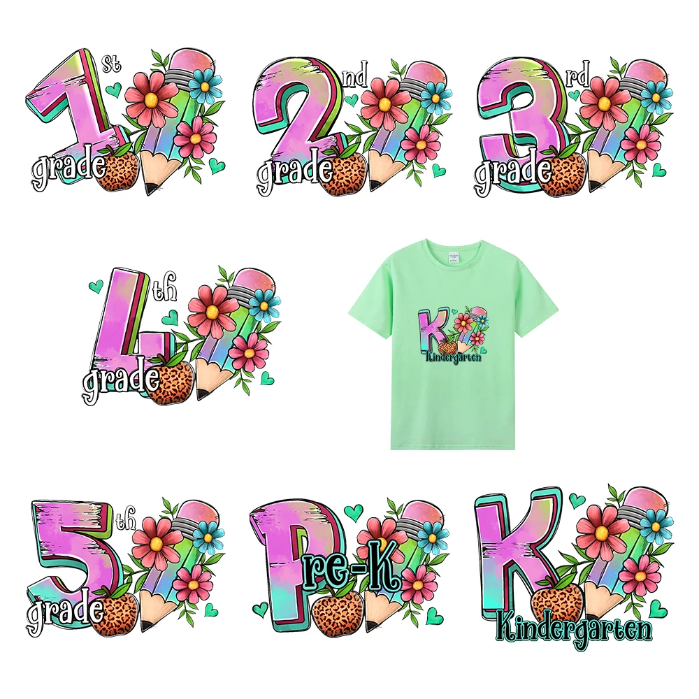 Back-To-School-Iron-On-Transfer-For-Clothing-Patches-DIY-Washable-T ...