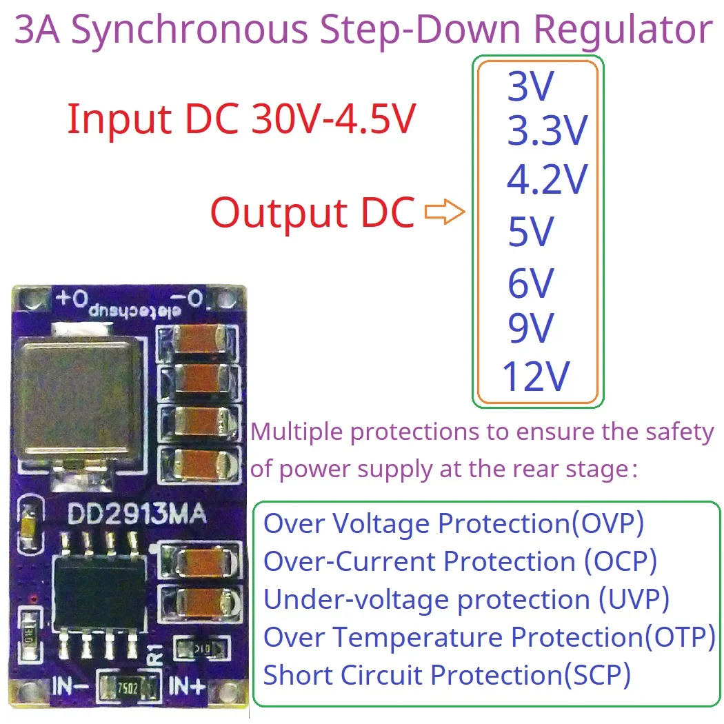 3A-Synchronous-Step-Down-Regulator-OVP-OCP-OTP-SCP-DC-DC-Buck-Converter ...