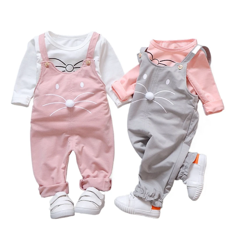 New Spring Autumn Baby Clothes Children Girls Cute T-Shirt Pants 2Pcs ...