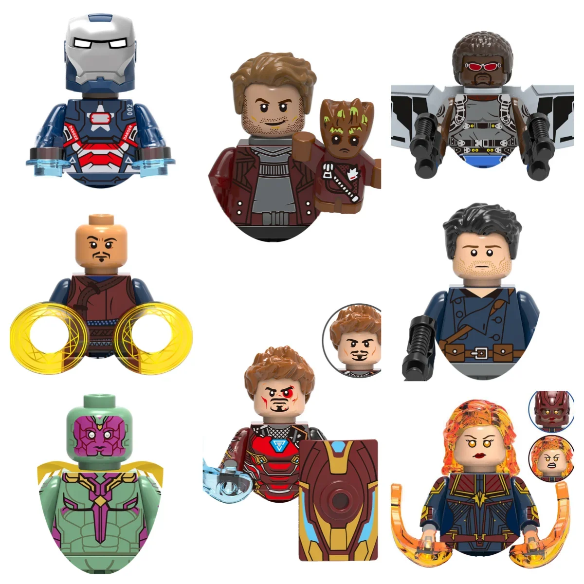 Hot-toys-New-Iron-Man-Marvel-Superhero-Brick-Assembly-toys-Mini-action ...