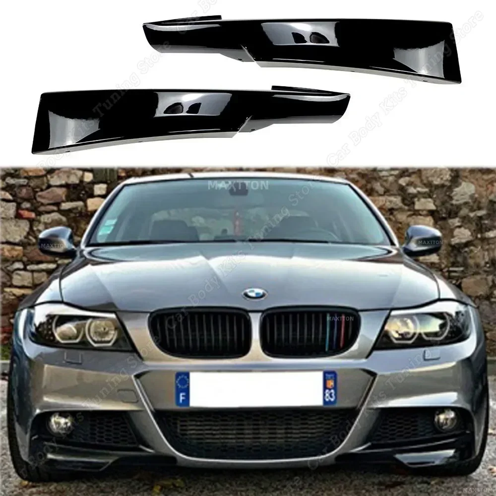 For-BMW-E90-E91-Front-Bumper-Lip-Spoiler-Splitter-Fog-Lamp-Grille-Trim ...