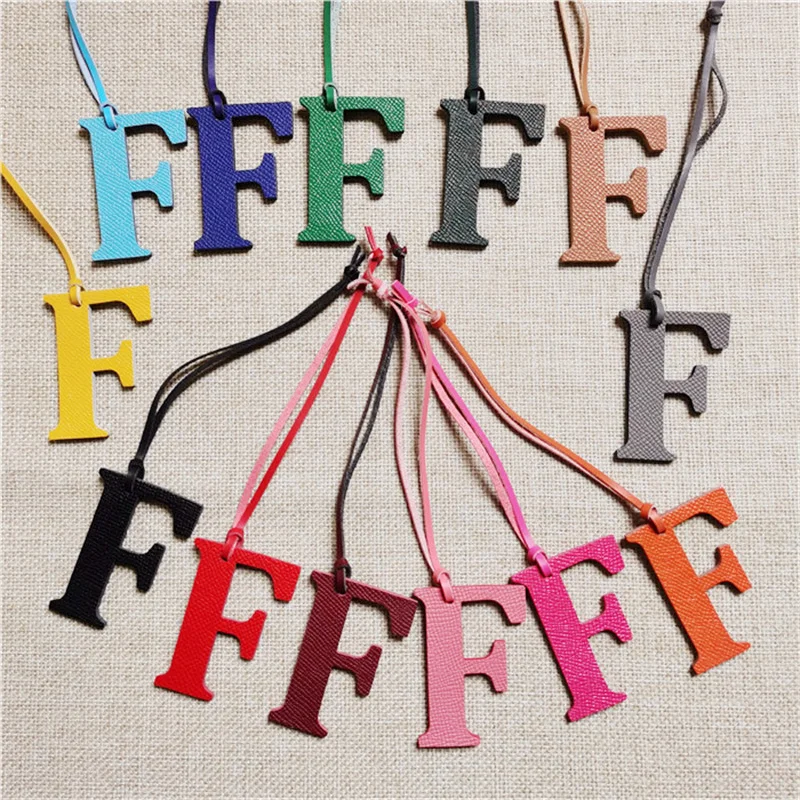 Custom-Made-Luxury-Genuine-Leather-Character-Letter-D-E-F-Keychain ...