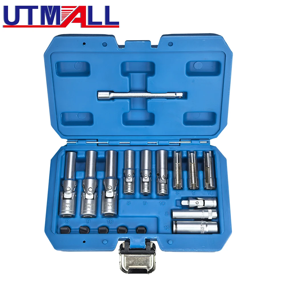 Replacement tool kit for 18 PC 3/8" 1/4" Drive Glow Plug Removal Socket ...
