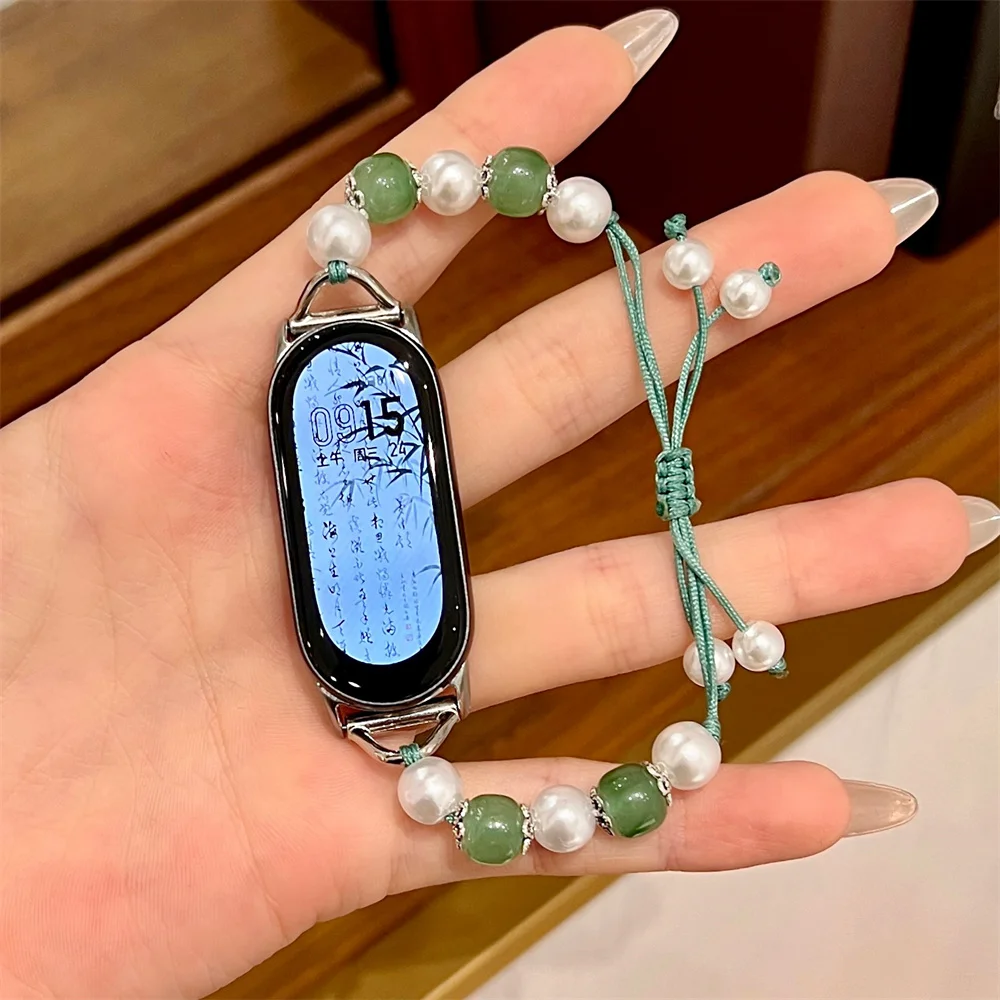 New-Chinese-Style-Jewelry-Strap-For-Xiaomi-Mi-Band-9-8-Pro-Cherry ...