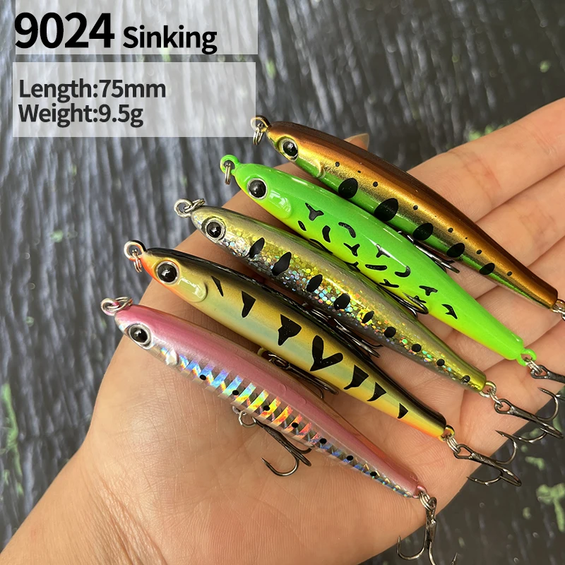 75mm-9-9g-Sinking-Pencil-Fishing-Lures-Wobblers-for-Trout-Bass ...