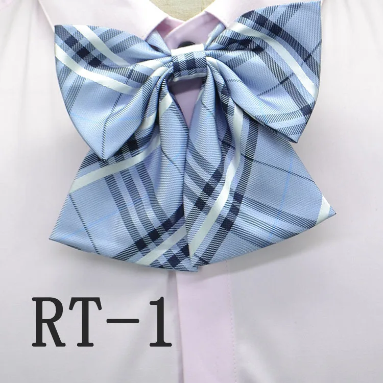 Large Bowtie Solid Bow Tie For Women Uniform Collar Butterfly Ladies ...