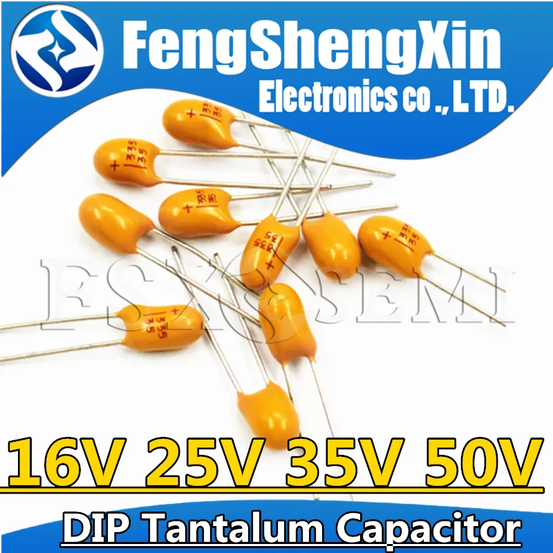 5PCS 16V 25V 35V 50V Tantalum Capacitor 0.1UF 0.22UF 0.33UF 0.47UF ...