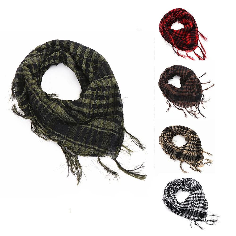 Unisex-Lightweight-Plaid-Fringed-Arabian-Desert-Scarf-Soft-Tactical ...