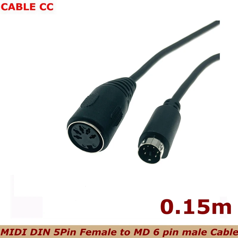 DIN-5-Pin-Female-to-MIDI-6-Pin-Male-Cable-Keyboard-and-Mouse-Transfer ...