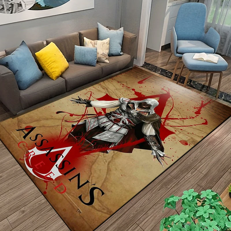 15 Sizes Assassin's-Creed Pattern Rug Carpet for Living Room Bathroom ...