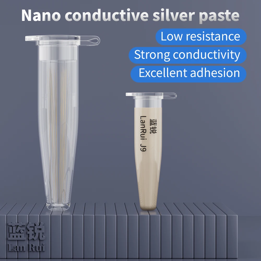 Lanrui j9 nano pasta de prata condutora, baixa resistência, reparo de ...