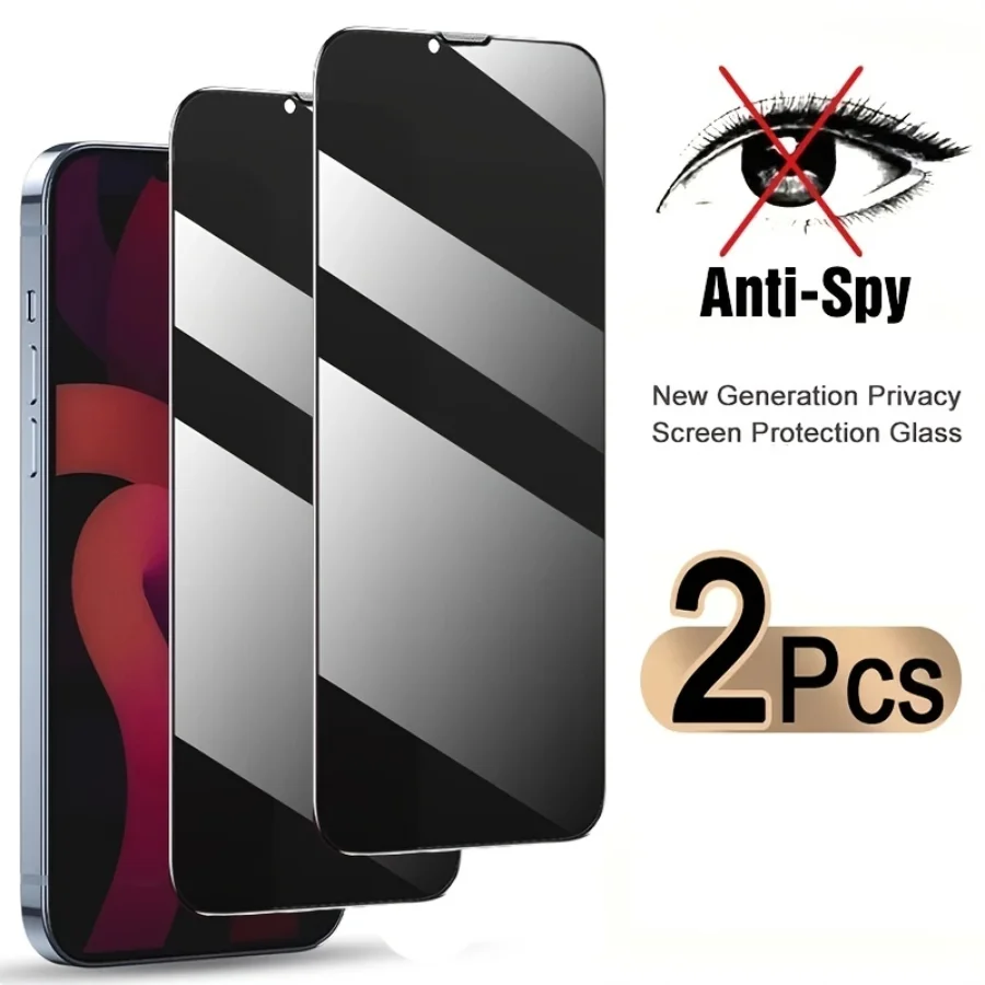 2PCS-Anti-Spy-Tempered-Glass-Phone-Screen-Protector-Film-For-Apple ...