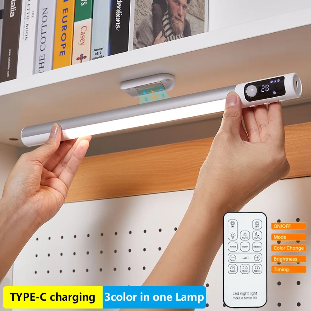 Motion-Sensor-Light-Night-Light-Desk-Lamp-Type-C-Rechargeable-Lights ...