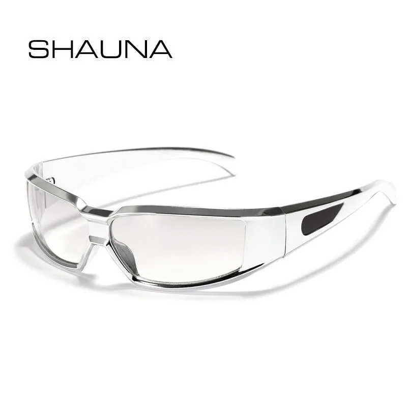 SHAUNA-Fashion-Silver-Frames-Y2K-Sunglasses-Sports-Goggle-Eyeglasses ...