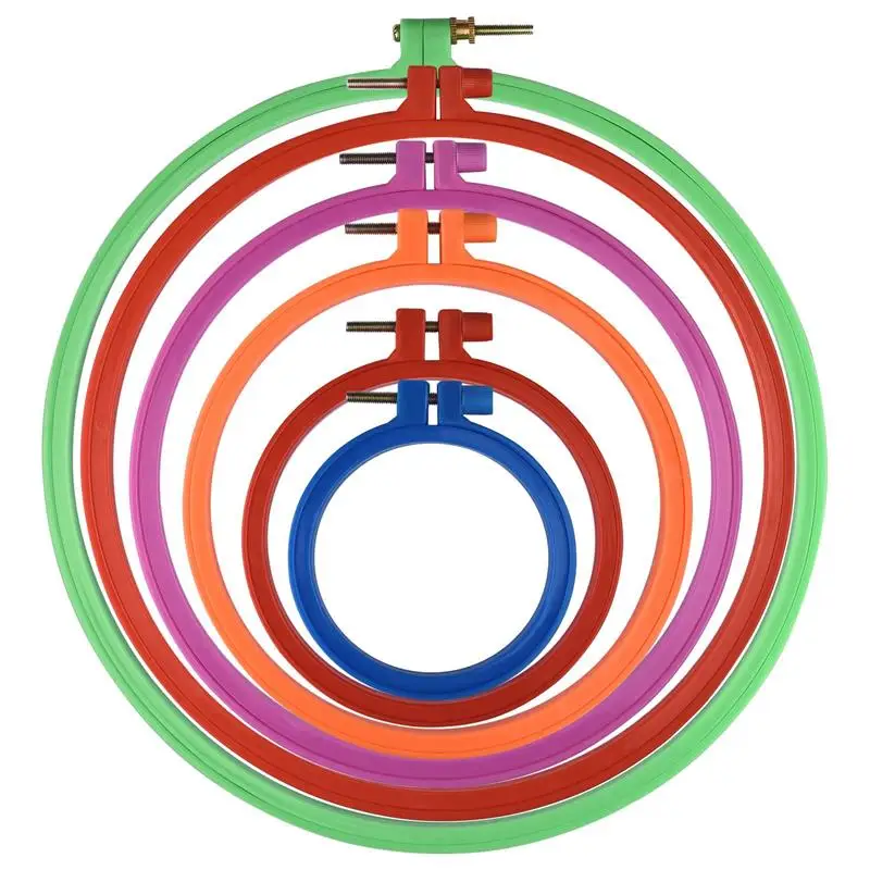 Plastic-Handy-Cross-Stitch-Machine-Embroidery-Hoop-Ring-Bamboo-Frame ...