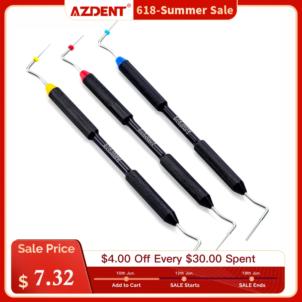 AZDENT Dental Endo Hand Plugger Fill Instrument NITI Tip #0 #1 #2 ...