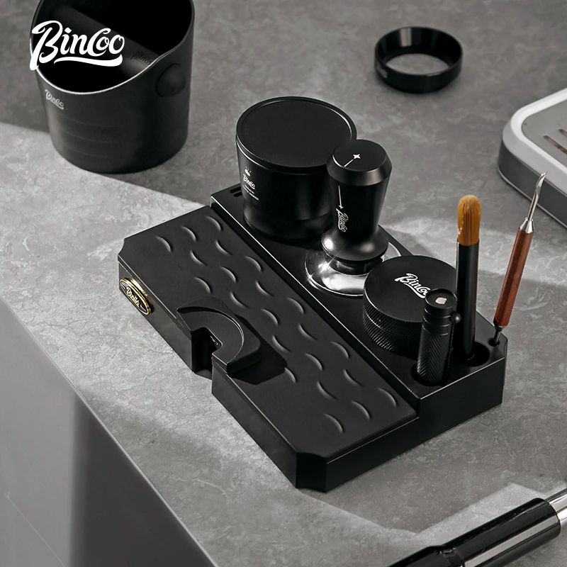 Bincoo-Black-Coffee-Tamping-Station-Base-Espresso-Tamper-Mat-Stand ...