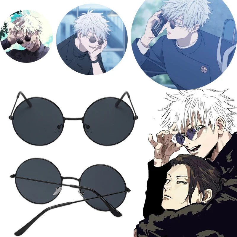 Anime Gojo Satoru Cosplay Black Glasses Jujutsu Kaisen Cosplay Props ...