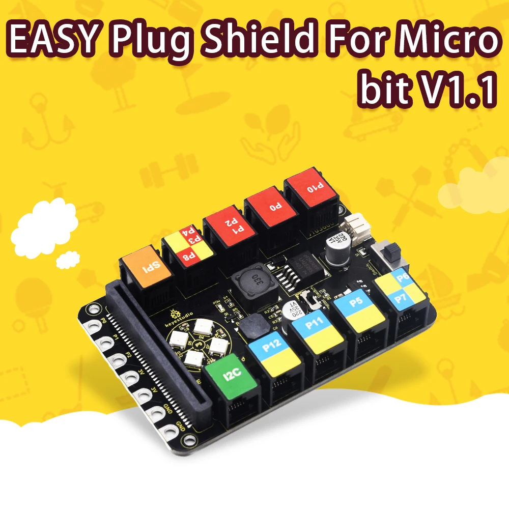 Keyestudio-EASY-Plug-Control-Board-V1-1-For-Arduino-Microbit-STEM ...